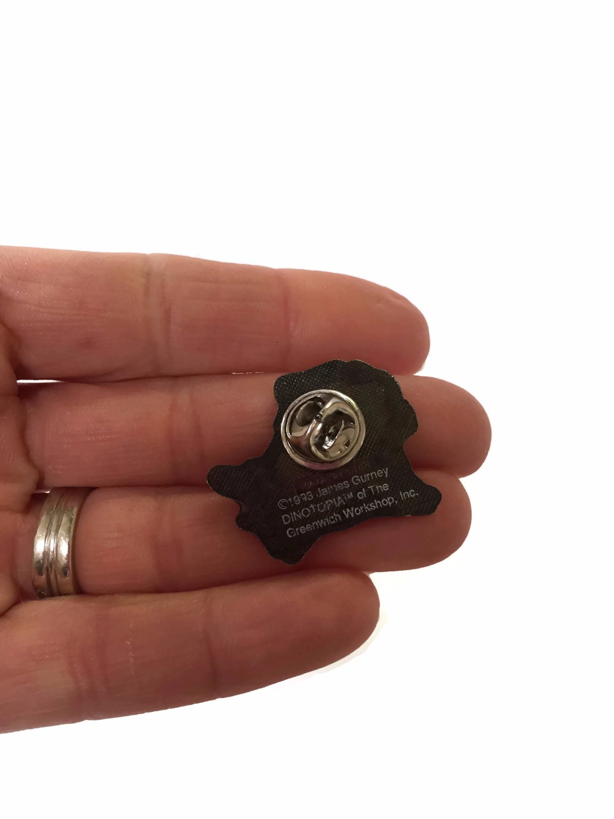 Vintage GREAT DESERT PIN, green/yellow pin, souvenir keepsake metal ...