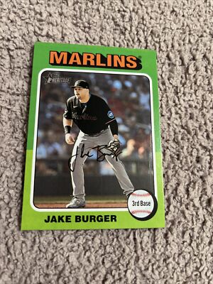 Jake Burger 2024 Topps Heritage 398 Miami Marlins Baseball Card | eBay