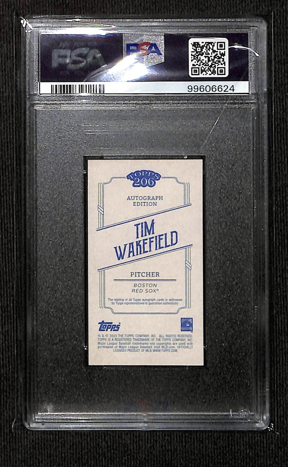 2023 Topps 206 Low Series On-Card Autograph Tim Wakefield PSA 9 10 Auto ...
