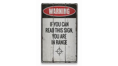 You Are in Range Rustic Distressed Sign, Personalized Wood Sign | eBay