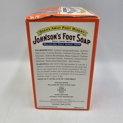 Johnson's Foot Soap Soothes Tired Aching Feet Softens Calluses 1 Box ...