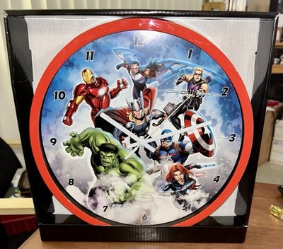 marvel avengers super heroes wall clock room decor New plastic sealed ...