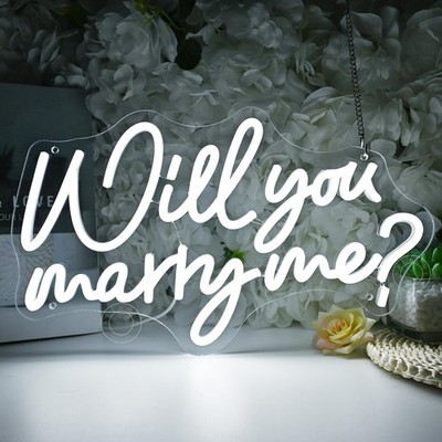 Will You Marry Me ? Led Neon Light Sign Hanging Proposal Wedding Party ...