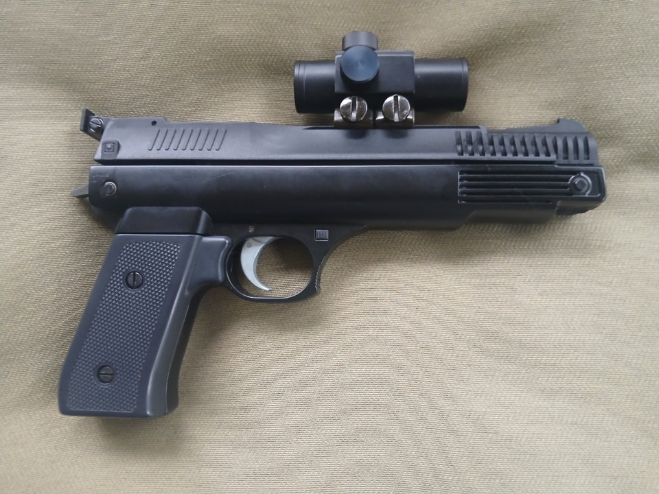 Classic Webley Nemesis SSP Air Pistol 0.177 ,black, Aluminum Rear Sight ...