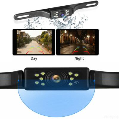 9 LED Backup Camera Waterproof License Plate Night View Vision Car ...