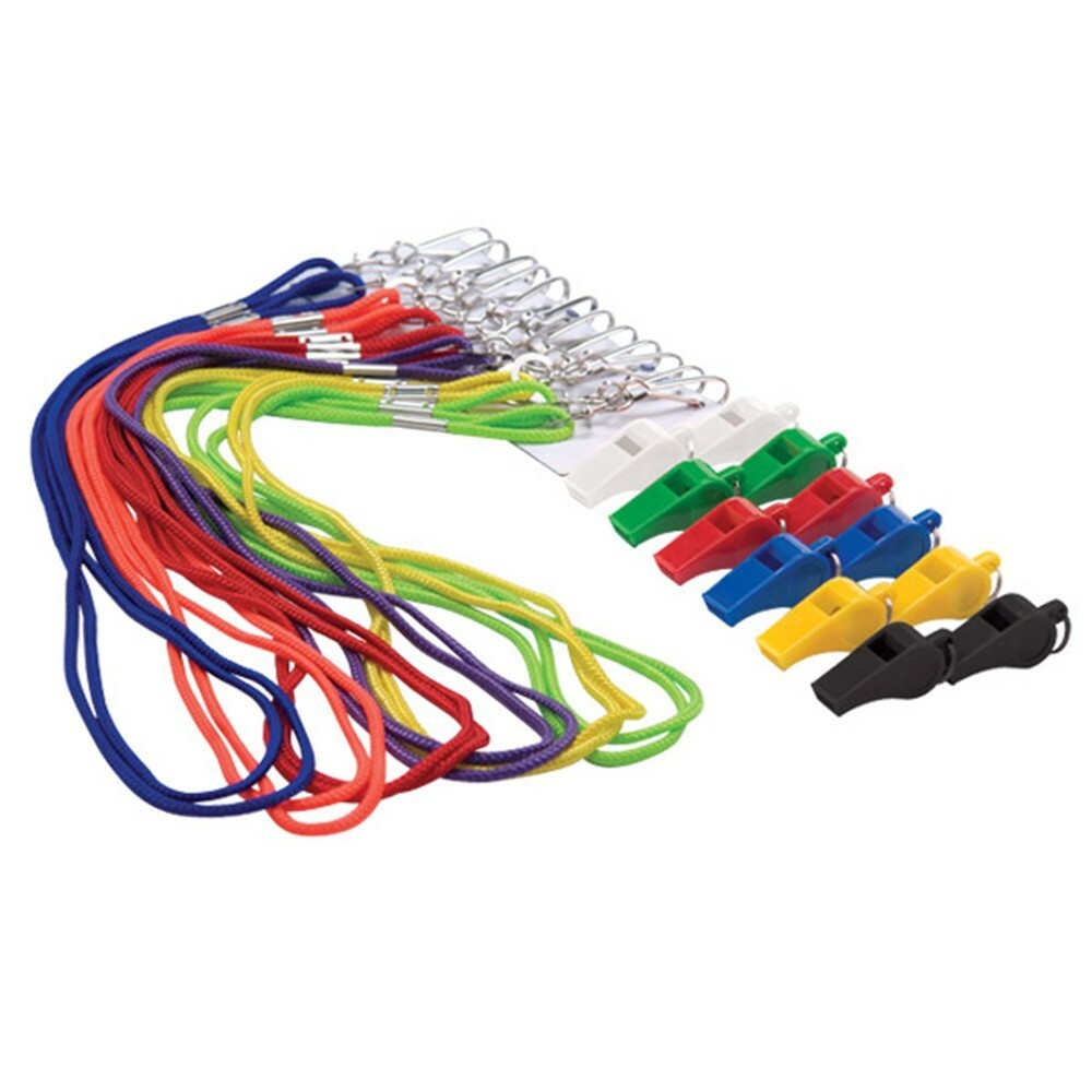 HART RAINBOW WHISTLE SET - SET OF 12 WHISTLES EACH WITH A LANYARD (22 ...