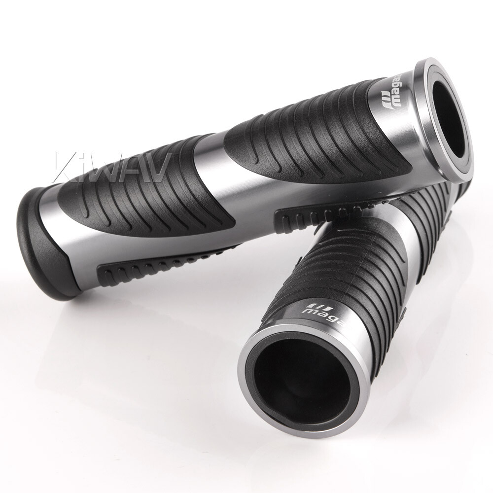 Wave Hand grips Black Rubber +Dark Grey Metal 22mm x1 +25mm x1 Custom ...