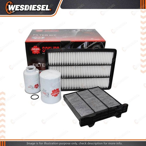 Sakura 4WD Filter Service Kit fits Mitsubishi Pajero NS NT NW NX Refer ...