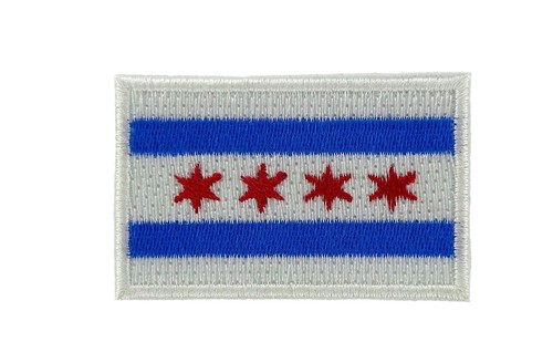Embroidered Patch Chicago USA Flag Iron-On Backpack | eBay