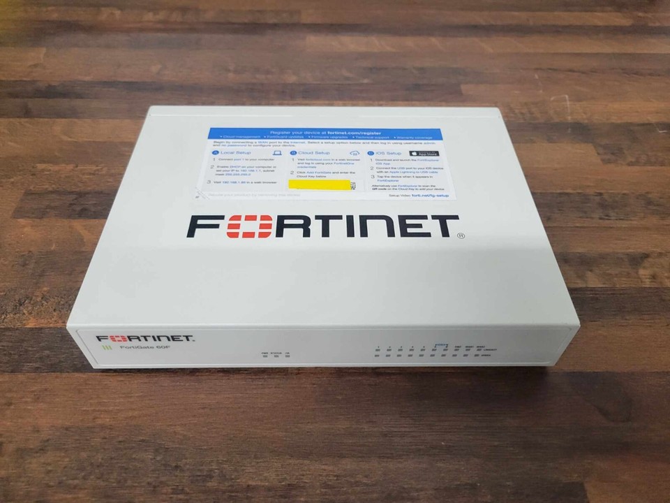 Fortinet FortiGate 60F SDWAN/NEXT GEN Firewall Network Security FG-60F ...
