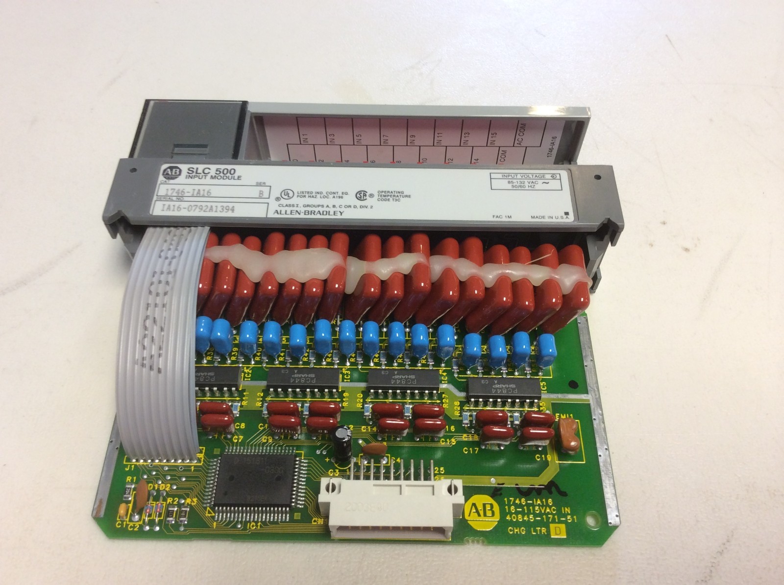 Allen Bradley 1746-IA16 Ser. B Input Module SLC 500 1746IA16 115 VAC 16 ...