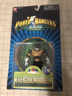 VINTAGE 1995 Power Rangers Zeo The Gold Ranger Staff Whirling Action ...