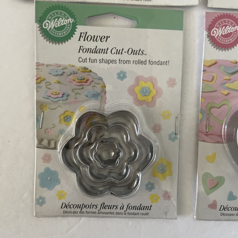 Wilton Fondant Metal Cutters Flowers Hearts Leaf Butterfly and More | eBay