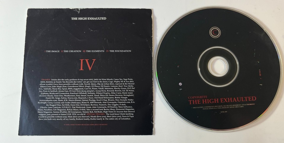 Copywrite THE HIGH EXHAULTED CD Hip-Hop Album Weathermen- COVER ART ...