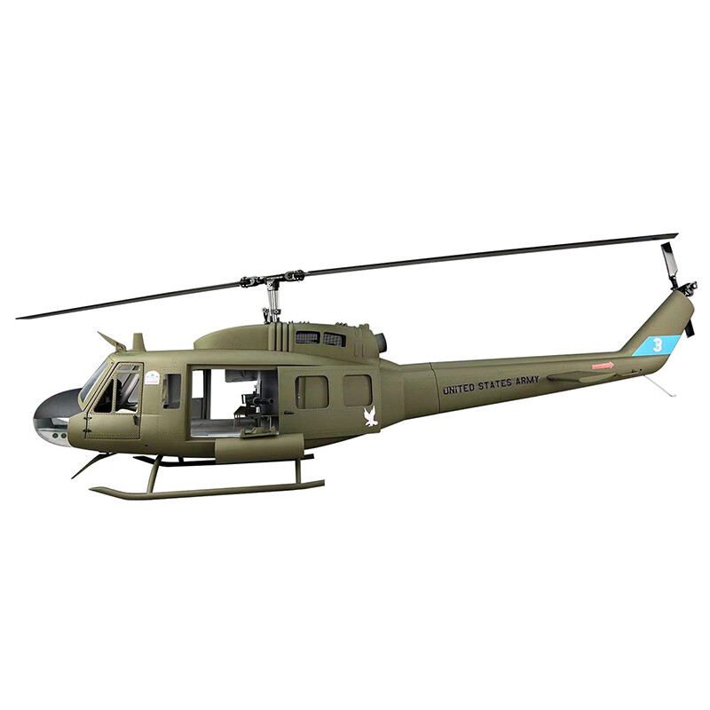 Military 800 UH-1D Army ARF RC Helicopter Fuselage 800 Size UH1D SM2.0 ...