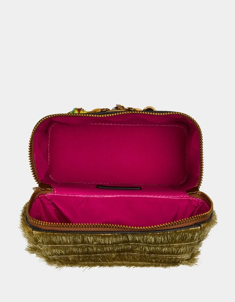 Betsey Johnson Kitsch Tiki Chic Bar Thatch Roof Leopard Printed Mini ...