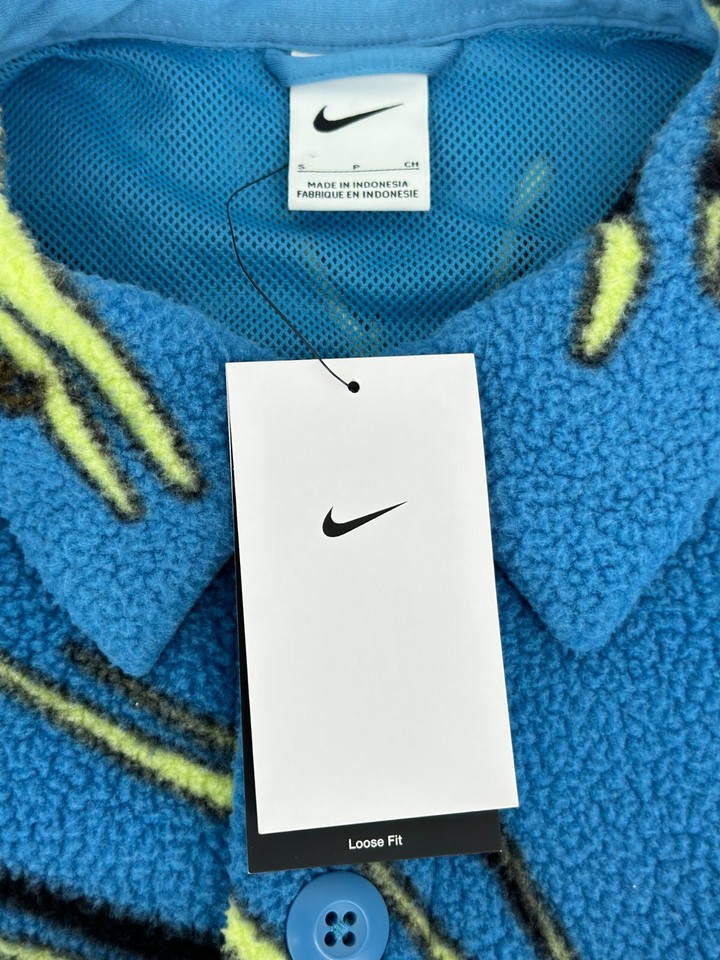 Nike x Lebron James Sherpa Button Down Jacket DA6707-469 Men’s Size ...