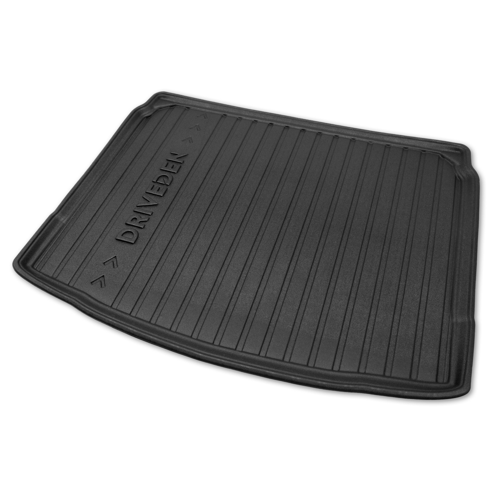 DriveDen Tailored Fitted Black Rubber Car Boot Liner Mat for Skoda ...