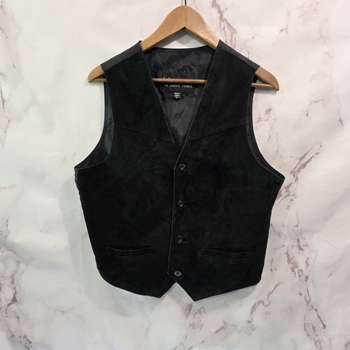 Wilson Leather Vest Womens Medium Black 80s 90s Western Disco Button ...