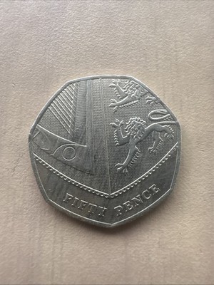 Extremely Rare Royal Shield 50p UK Coin 2012. Collectible Circulated ...