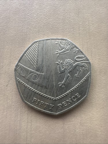 Extremely Rare Royal Shield 50p UK Coin 2012. Collectible Circulated ...