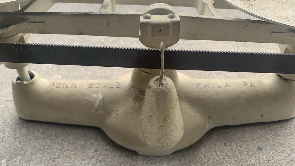 Vintage Penn Bakers Scale Cast Iron Kitchen Industrial Balance Beam | eBay