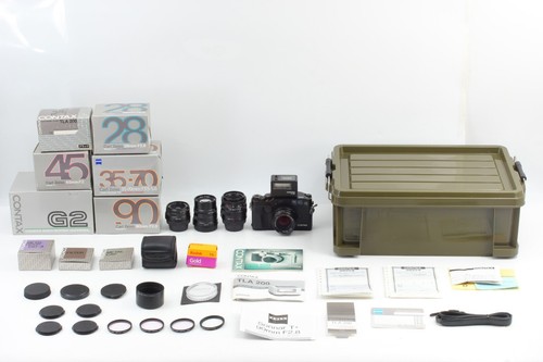 w/Four Lenses【MINT in Box】 Contax BLACK G2 + 28/45/35-70/90mm TLA200 ...