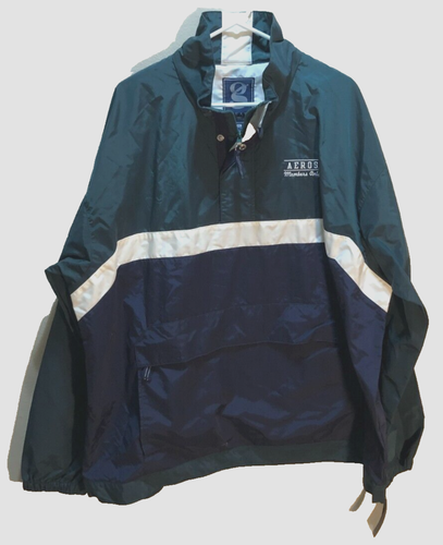 Houston Aeros Members Only IHL Vintage 90s Green Blue Pullover Jacket ...