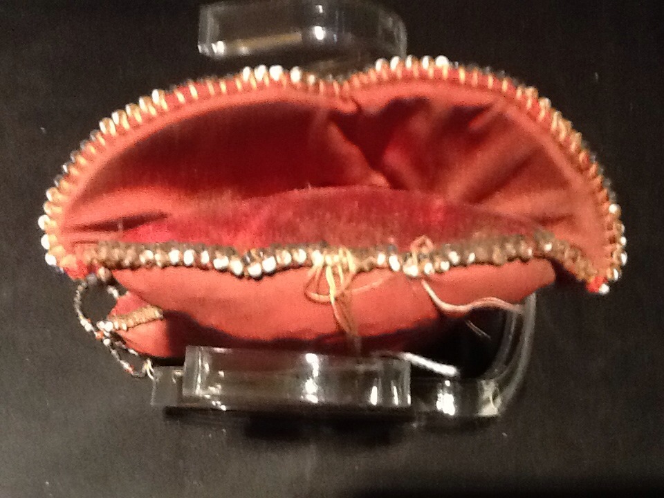 Antique Iroquois Mic Mac Mohawk beaded Boot pin cushion velvet With ...