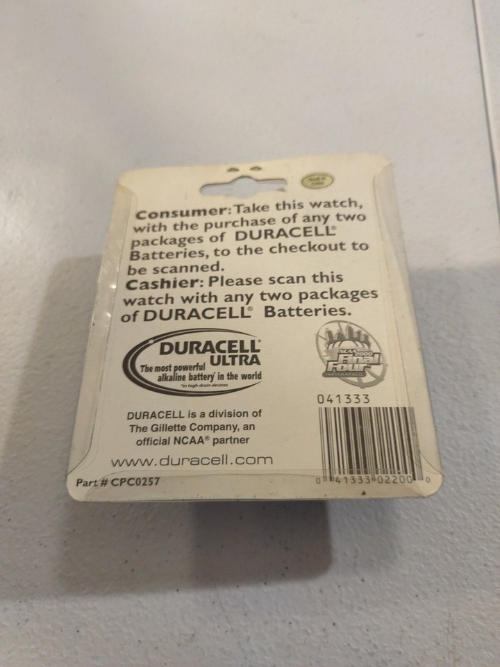 Duracell Ultra NCAA Sports Watch 2000 Final Four new old stock unopened ...