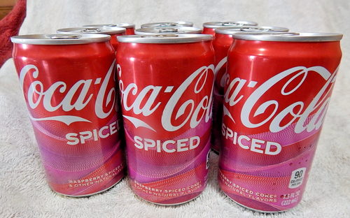 Coca Cola MINI Spiced Raspberry 9 Cans Limited Edition Soda Pop Coke ...