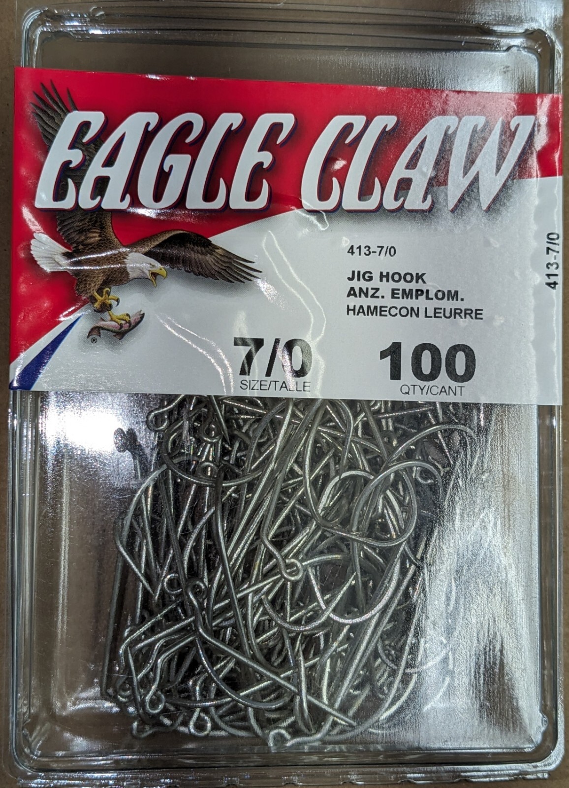 Eagle Claw Jig Hooks Size 413-7/0 (100 Pack) | eBay