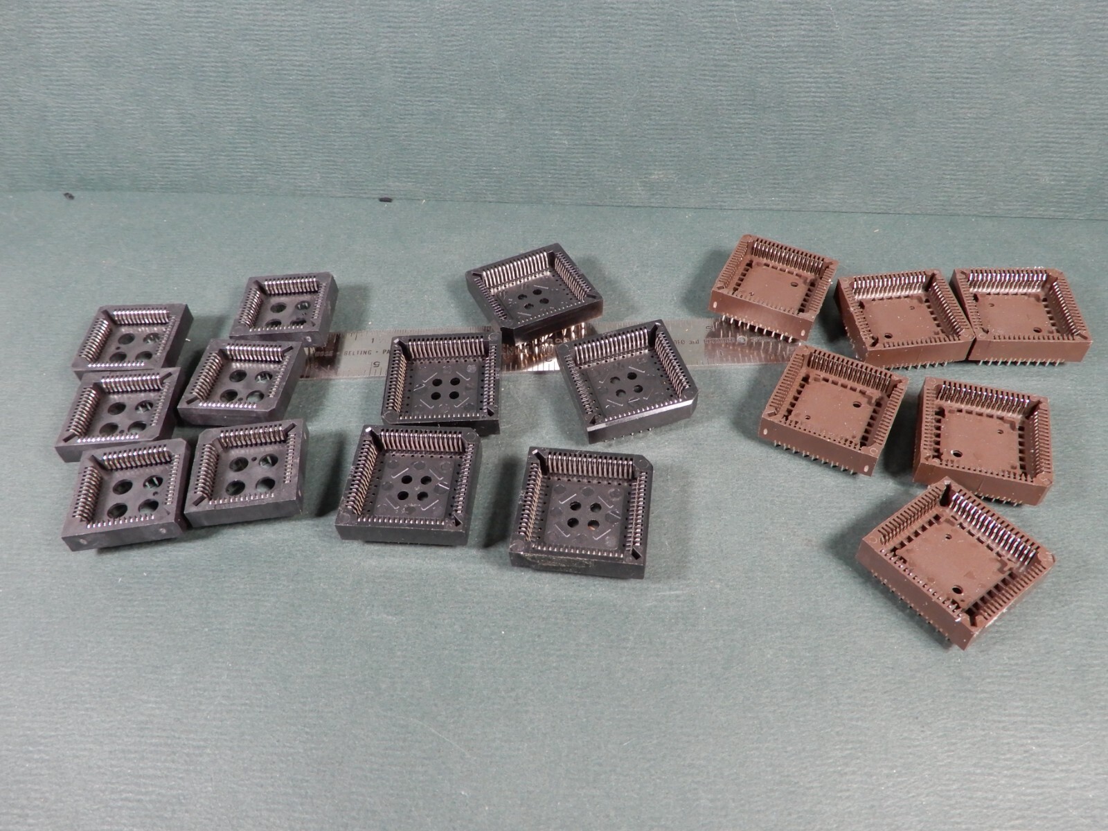 Huge Lot of Square IC Chip Sockets Carriers - Three Sizes - PCB Mount ...