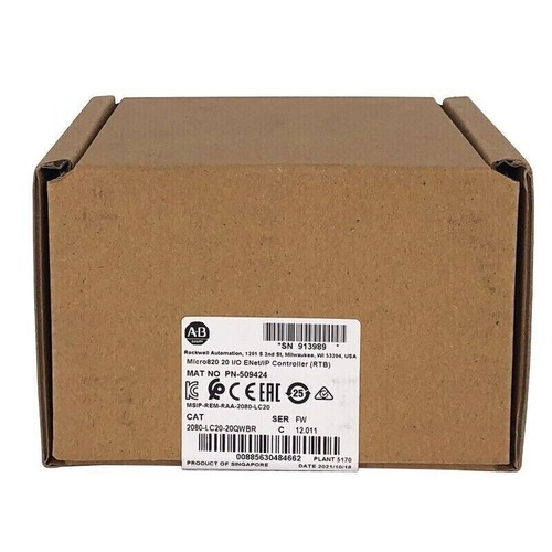 In Stock US Allen-Bradley 2080-LC20-20QWBR Micro820 plug-in module Free ...