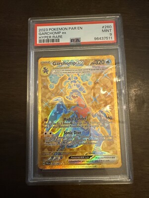 PSA 9 Garchomp ex 260/182 Pokemon Paradox Rift Hyper Rare Gold 2023 ...