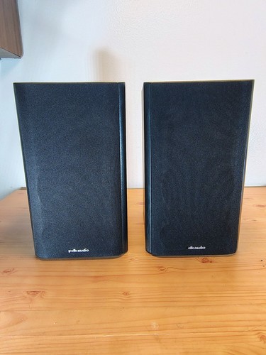 Polk Audio RT3 Home Theater 2-Way Bookshelf speakers Pair W/ Wall ...