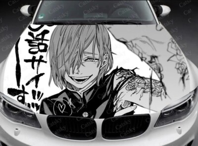Anime Hood Wrap; Anime/ Itasha Style Hood Wrap For Far, Universal Fit ...