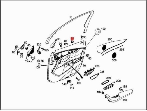 Genuine Ornamental Molding Clip MERCEDES S213 W213 Sedan Wagon ...