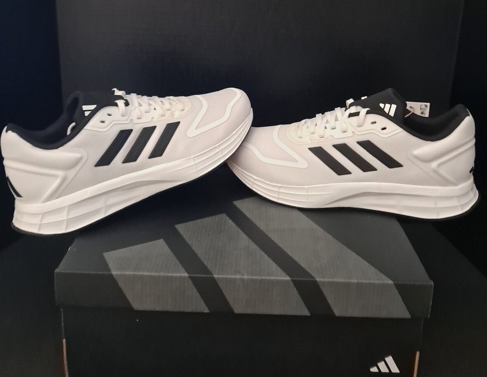 Adidas Duramo 10 ^^^ White / Black ^^^ HQ4130 ^^^ Men Size 14 ^^^ NEW ...
