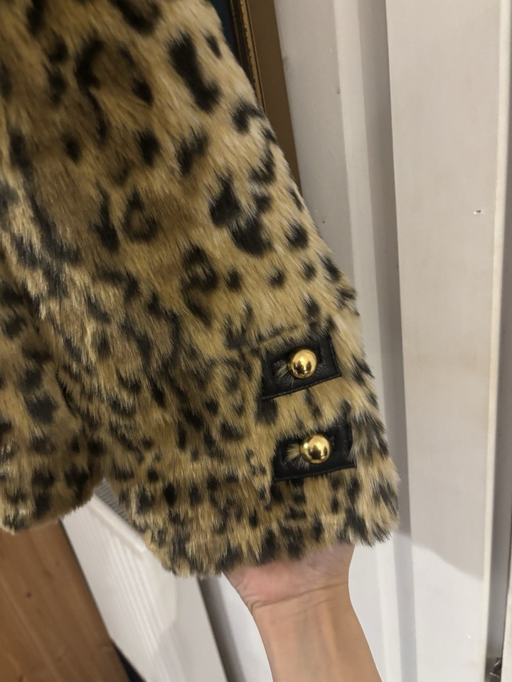 Zara Women's Leopard Print Faux Fur Jacket Size S | eBay UK