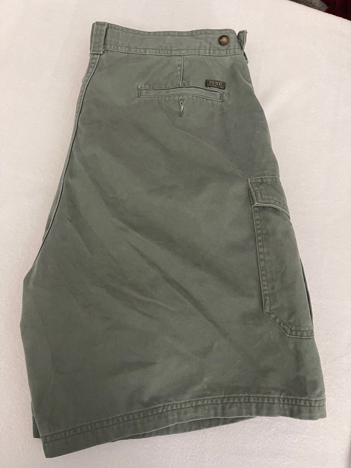 Men’s IZOD Green Khaki Cargo Shorts - 100% Cotton - V… - Gem