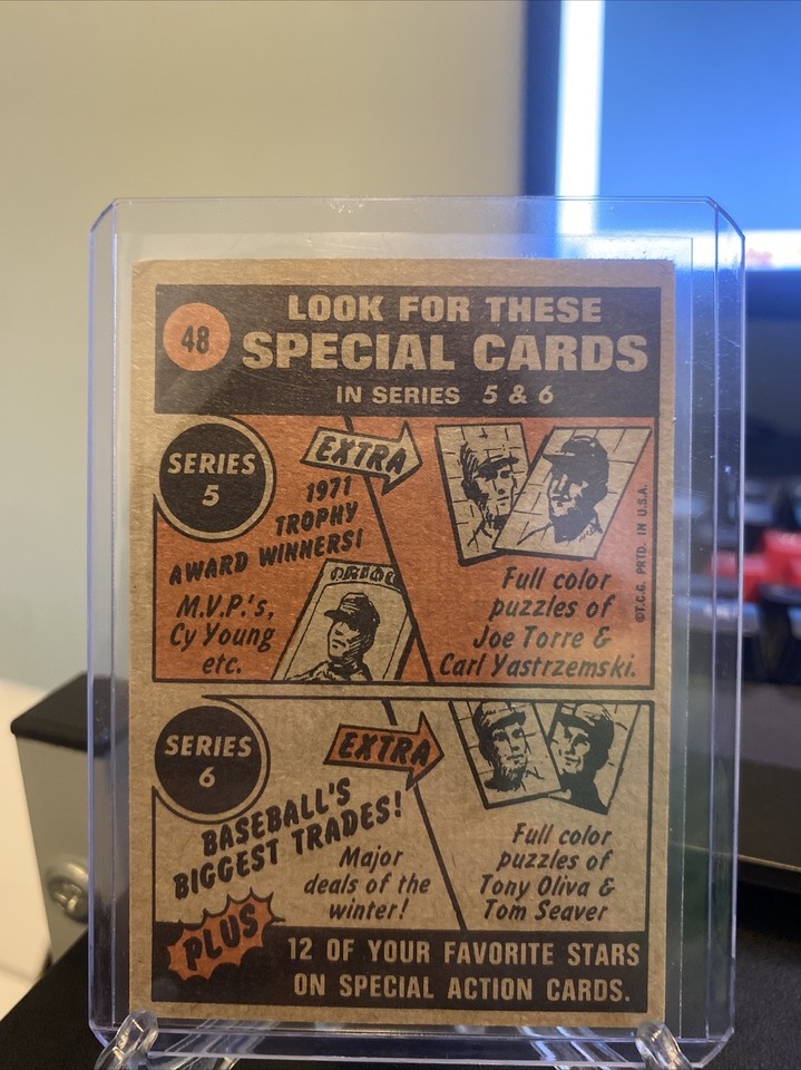 1972 Topps In Action John Ellis Harmon Killebrew ( Holding Runner) #48 ...