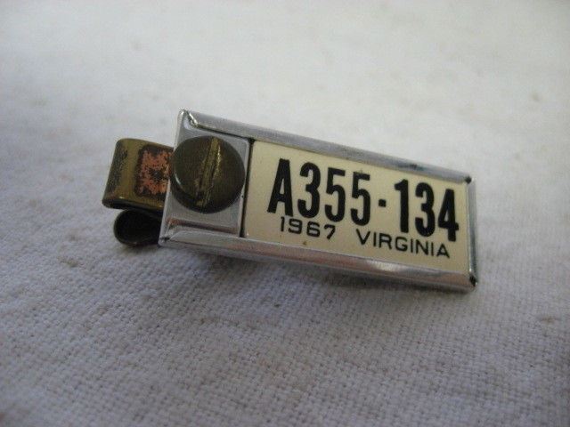 RARE Vintage 1967 VIRGINIA LICENSE PLATE A355-134 Tie… - Gem