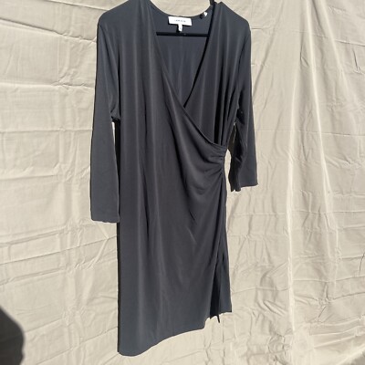 lark and ro wrap dress Gray 12 | eBay