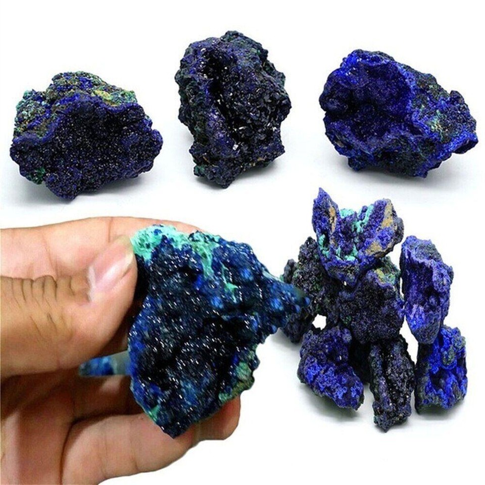 New Azurite Malachite Geode Crystal Natural Mineral Specimen Reiki ...