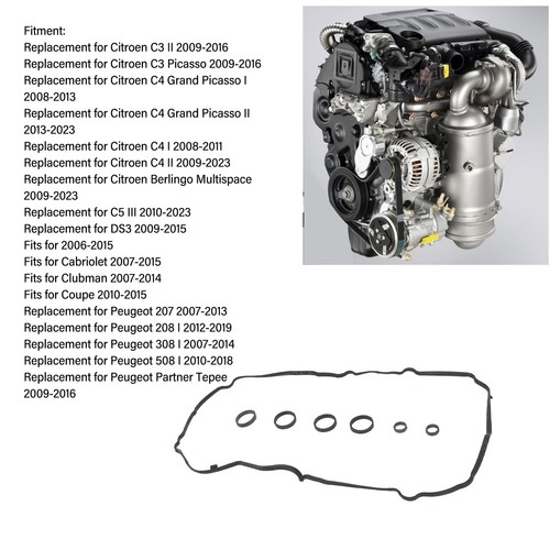 EMB Engine Valve Cover Gasket 0249 F4 Rubber Cylinder Head Hood Seal ...