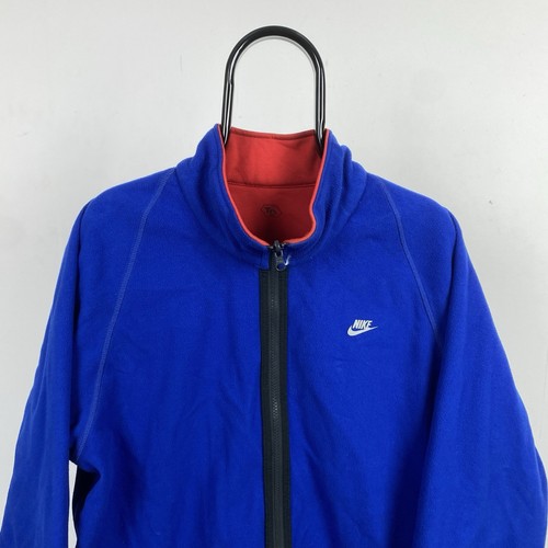 Y2K Nike TN Air Jacket - XL Blue Red SoftShell Full Zip Reversible | eBay