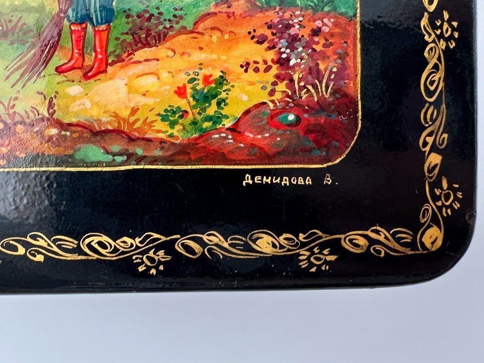 Jewelry Box Mstera Demidova Vintage Lacquer Hand-Painted Trinket Case ...