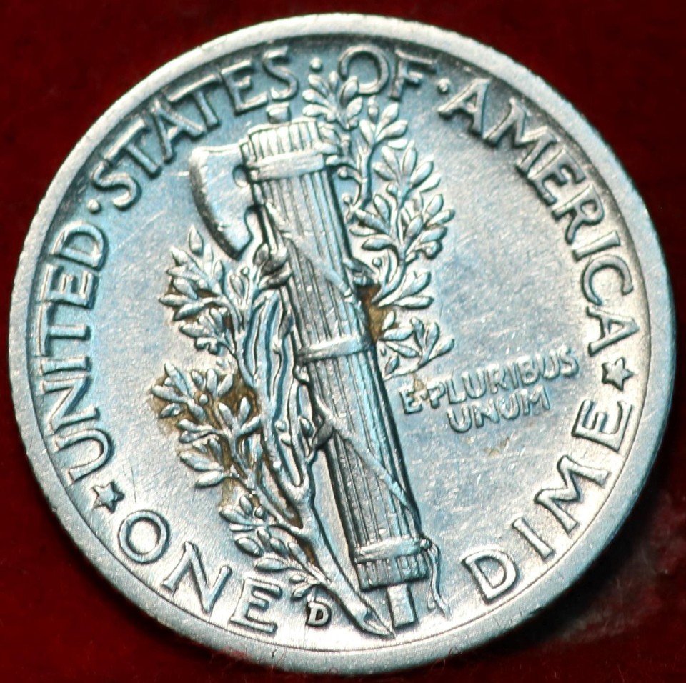 Uncirculated 1935-D Denver Mint Silver Mercury Dime | eBay