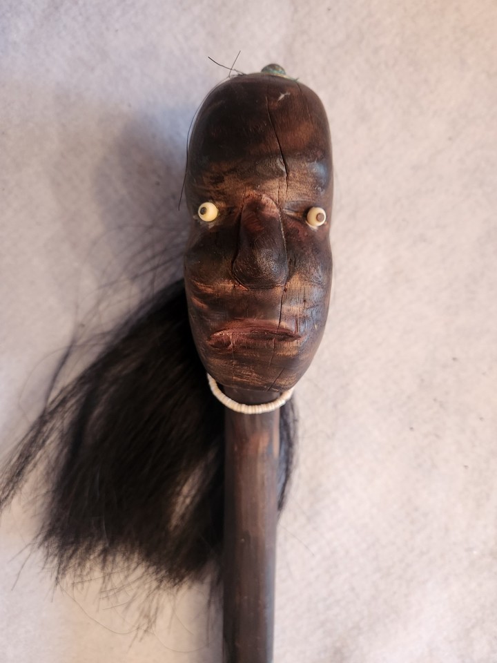 Beautiful Fantastic Musuem Quality Indian Human Face War Club | eBay